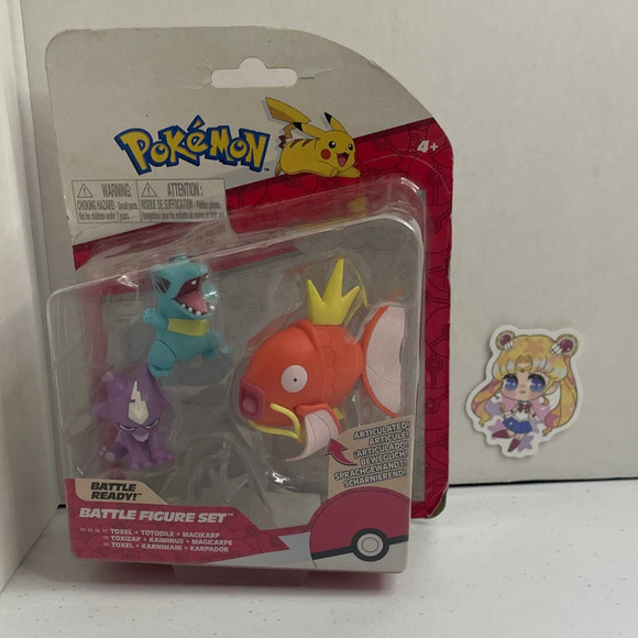 Pokemon | Other | Pokemon Battle Figure Magikarp Toxel Totodile 3 Piece ...